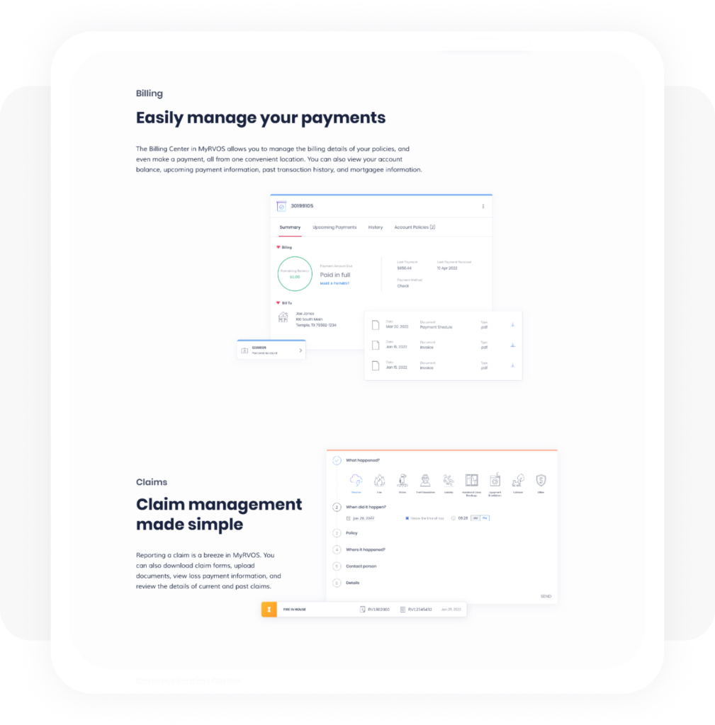 RVOS Insurance with a Digital Customer Portal